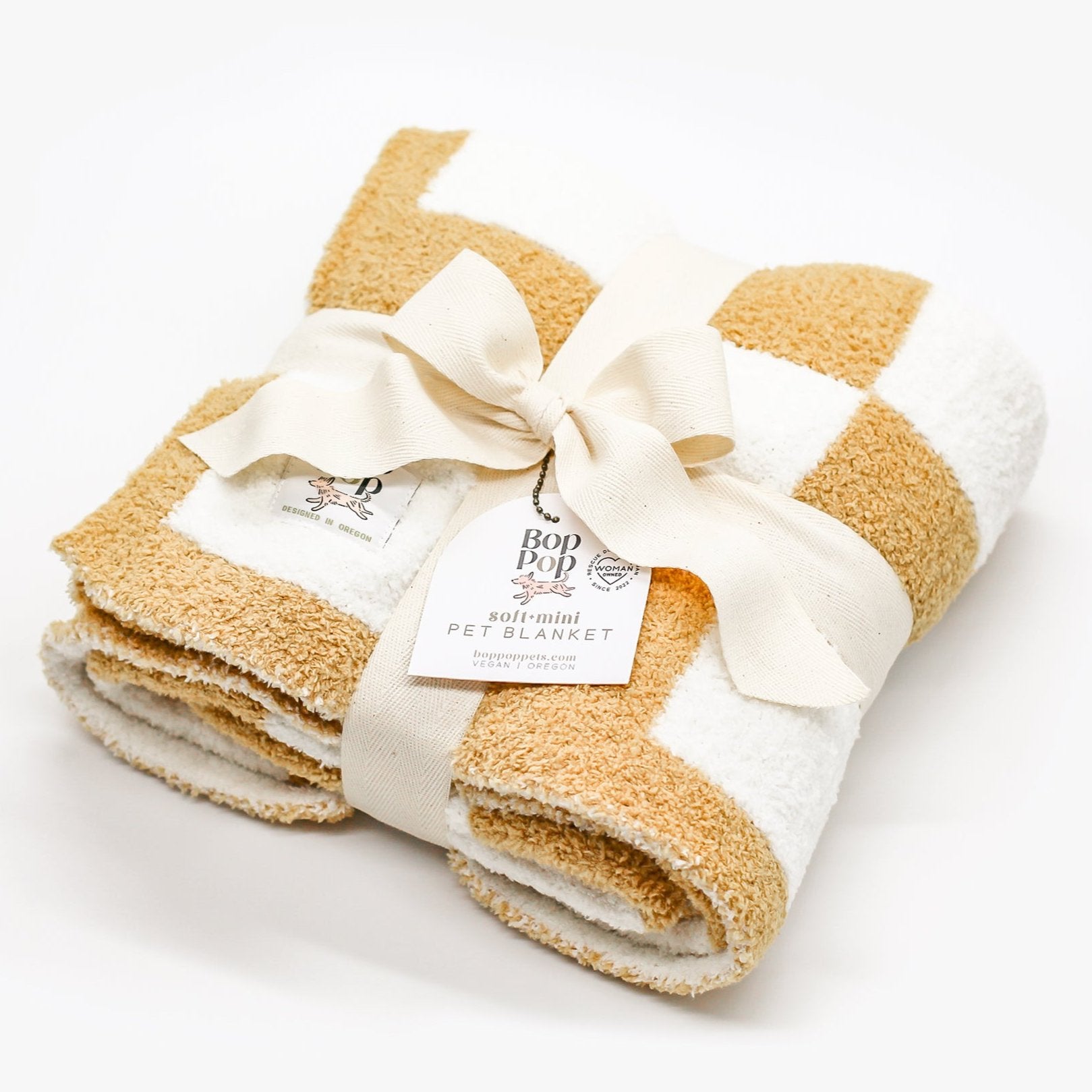 Mini Fluffy Blanket for Dogs Cats | Mocha – Boppoppets