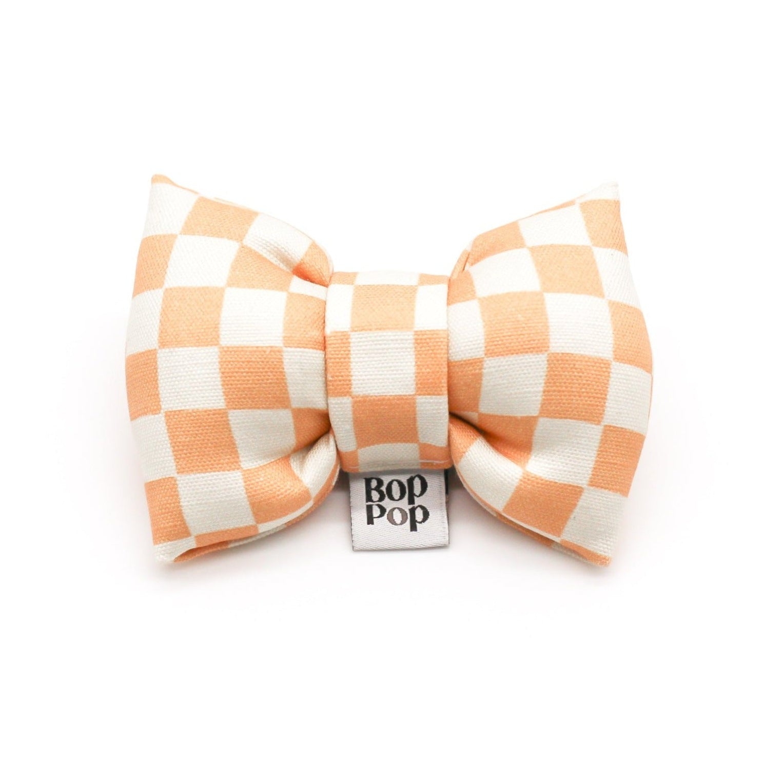 Bow Tie | Peach Checkerboard – Boppoppets